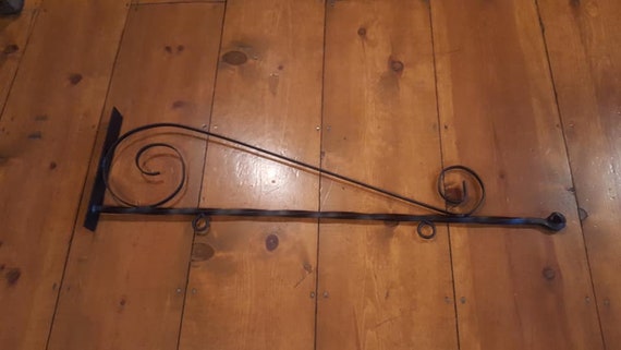 Hand Forged Wrought Iron Sign Hanger 40 X 12 Glad - Etsy