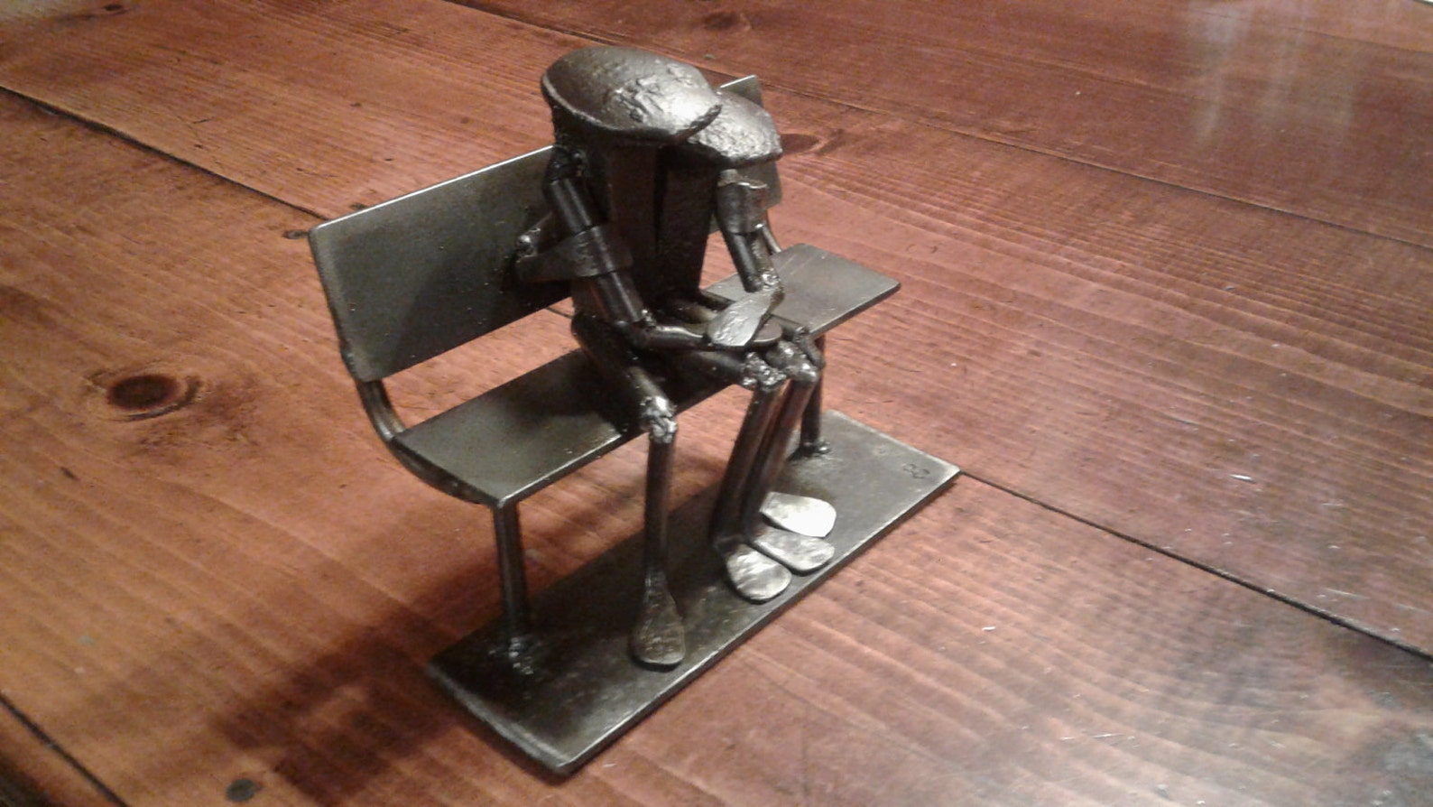 Hand Forged Metal Sculptures Repurposed Materials Great Gift Rail Road ...