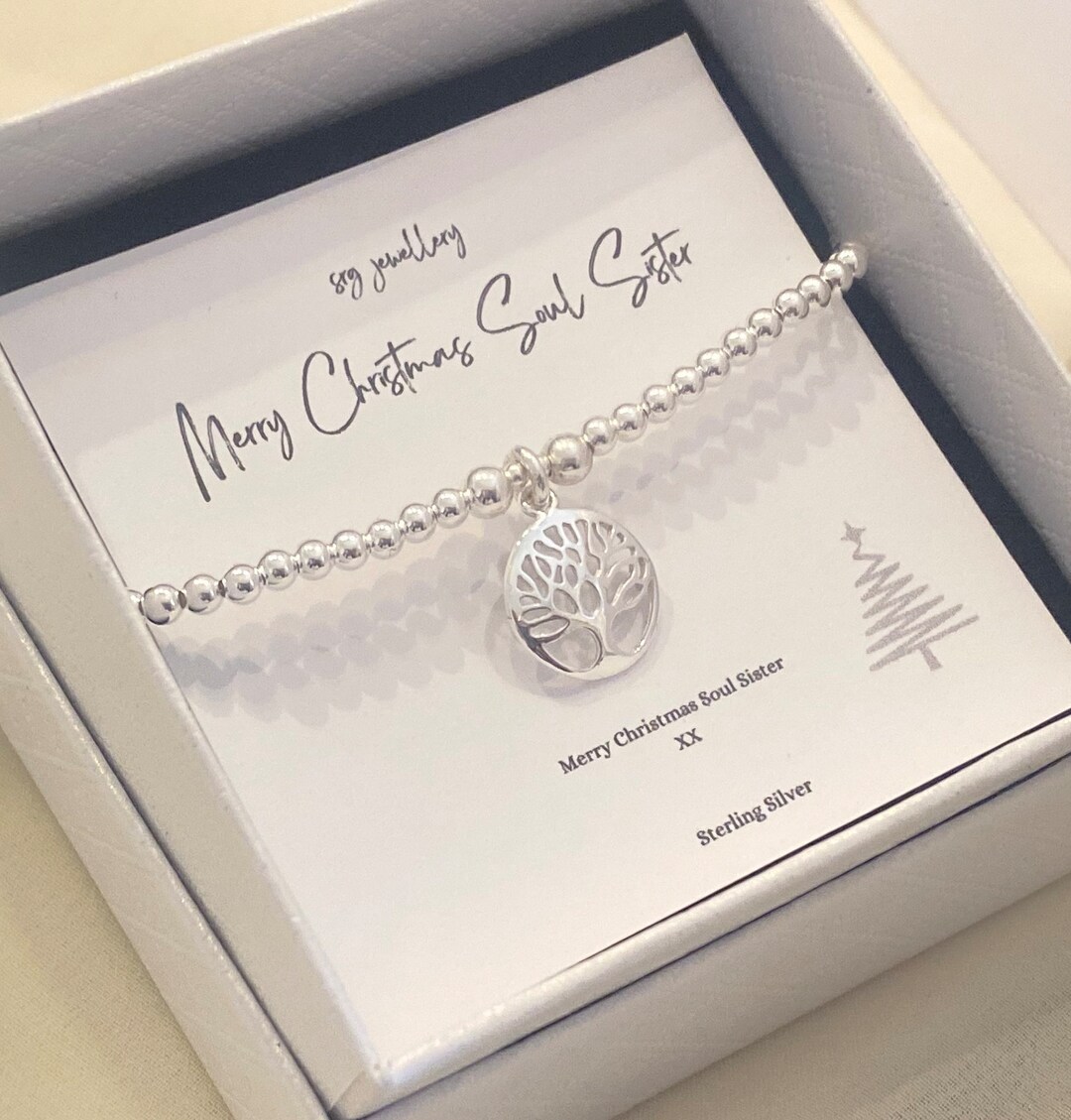 Sterling Silver Family Tree Charm Bracelet, Christmas Gift for Soul ...