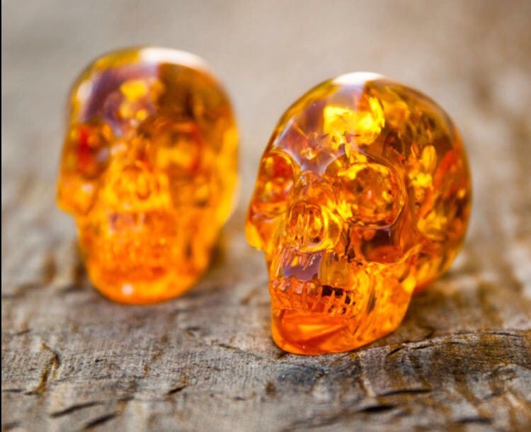 Bernstein-Schädel / baltischen Bernstein Edelstein Crystal | Etsy