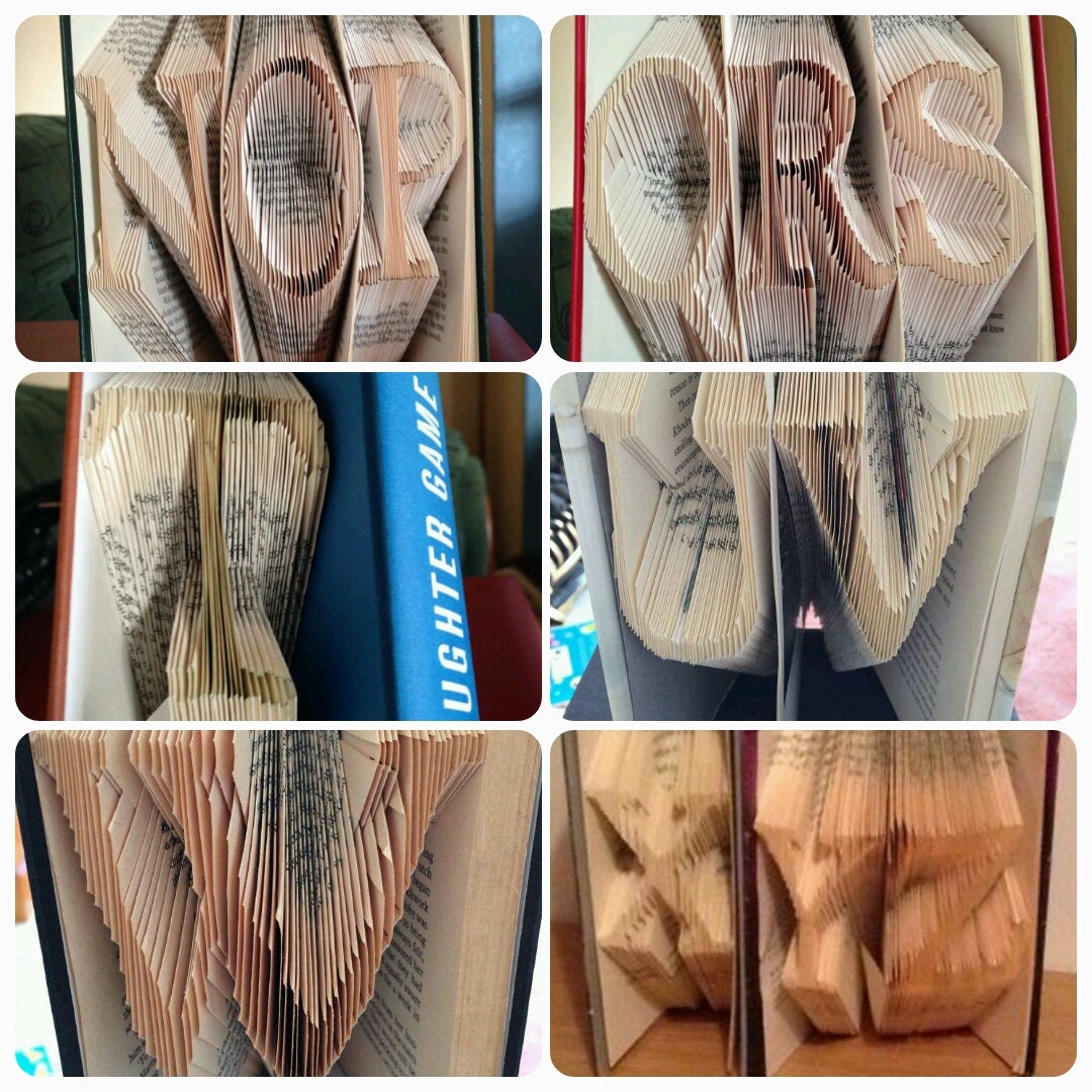 Book Folding Alphabet Patterns Including Numbers - Etsy