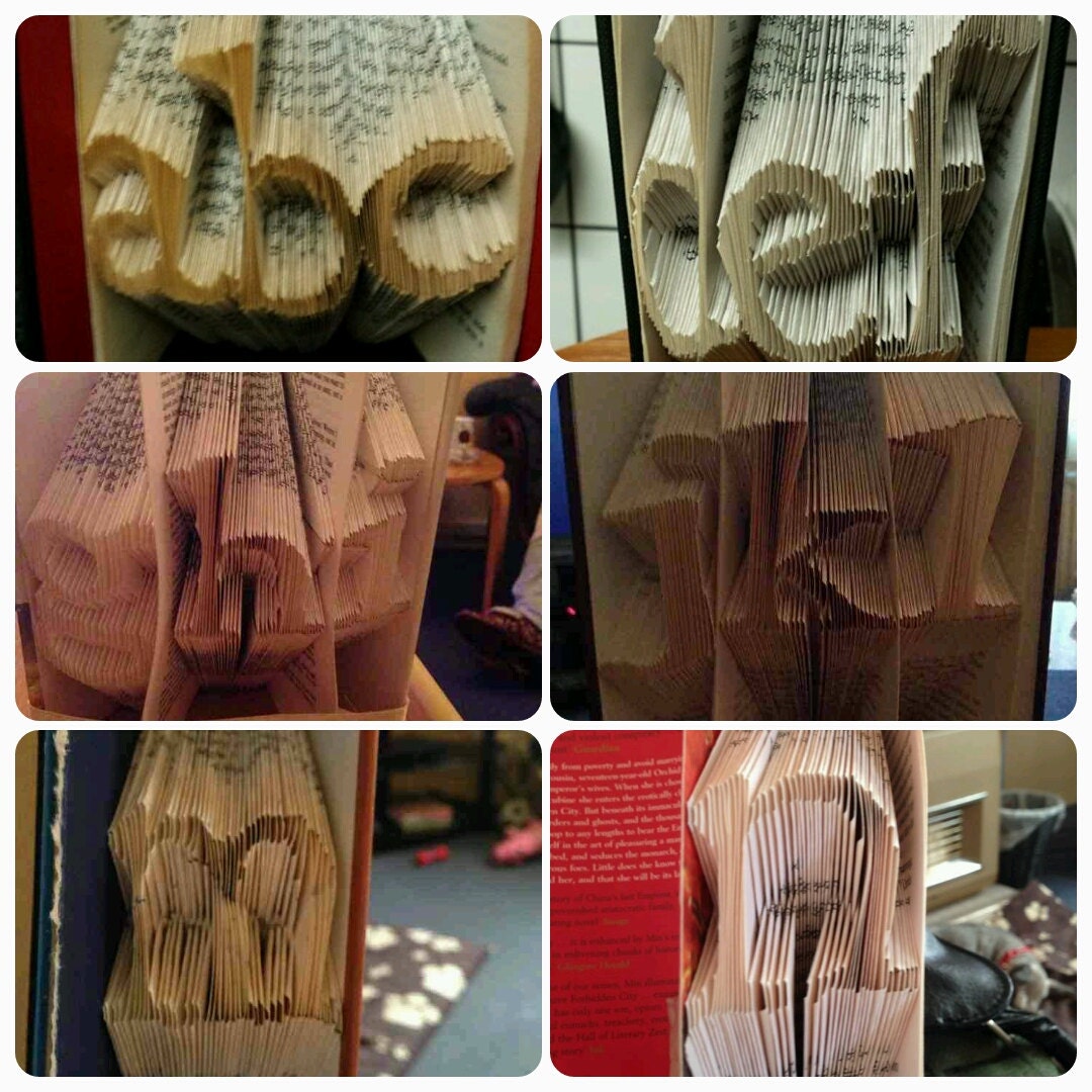 Book Folding Alphabet Patterns Including Numbers - Etsy