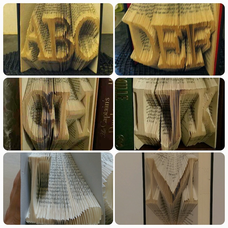 Book Folding Alphabet Patterns Including Numbers - Etsy