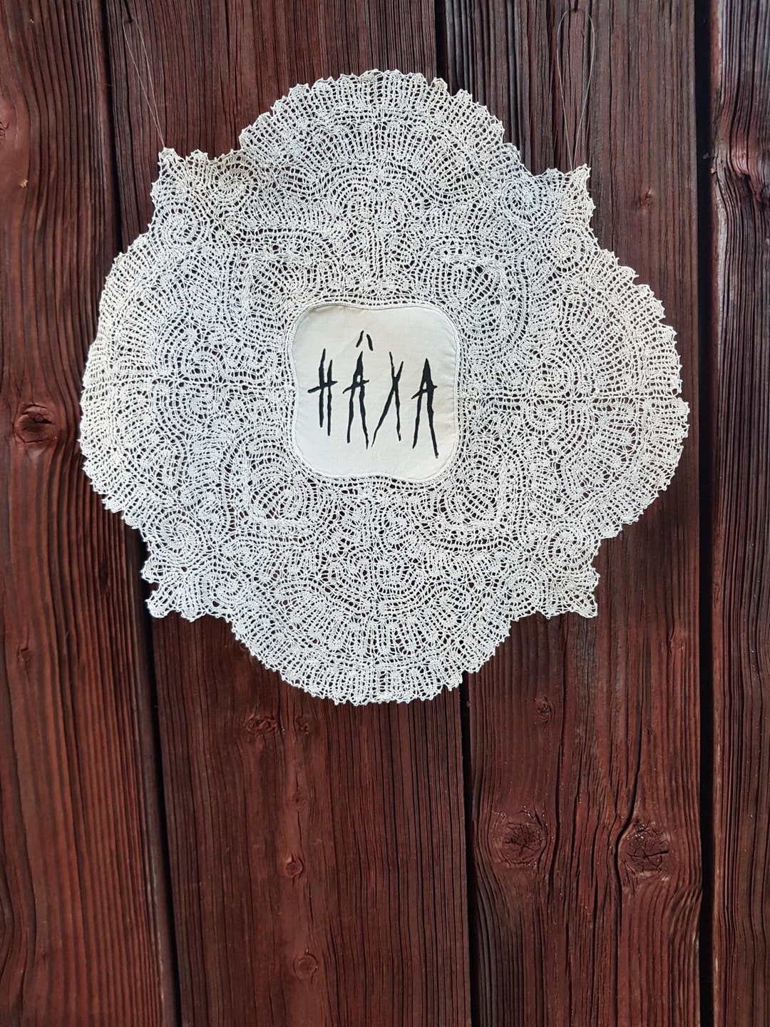 HÄXA Altar Cloth Witches Occult Wall Art Victorian Lace Doily ...