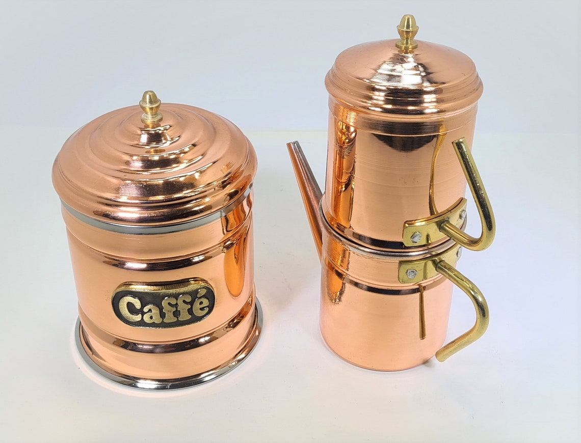 Coffee Maker / Copper Coffee Maker/ Moka in Copper 4 Cups With Copper ...