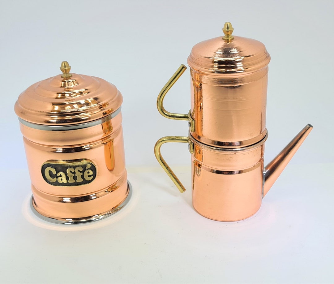 Coffee Maker / Copper Coffee Maker/ Moka in Copper 4 Cups With Copper ...