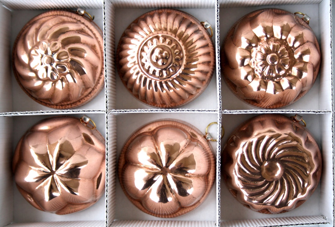Set of 6 Copper Molds for Cakes and Food - Etsy