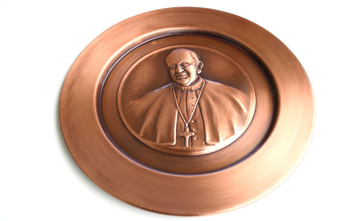 Pope Francis Copper Wall Plate/ Pope Bergoglio Portrait - Etsy