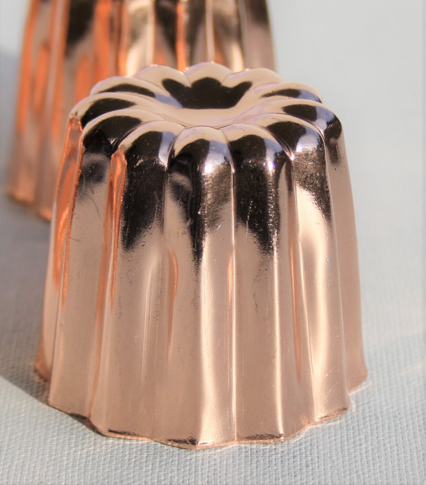 Copper Pan Tin Heart Shape Copper Canele Mold Set Canele Muffin Cup ...