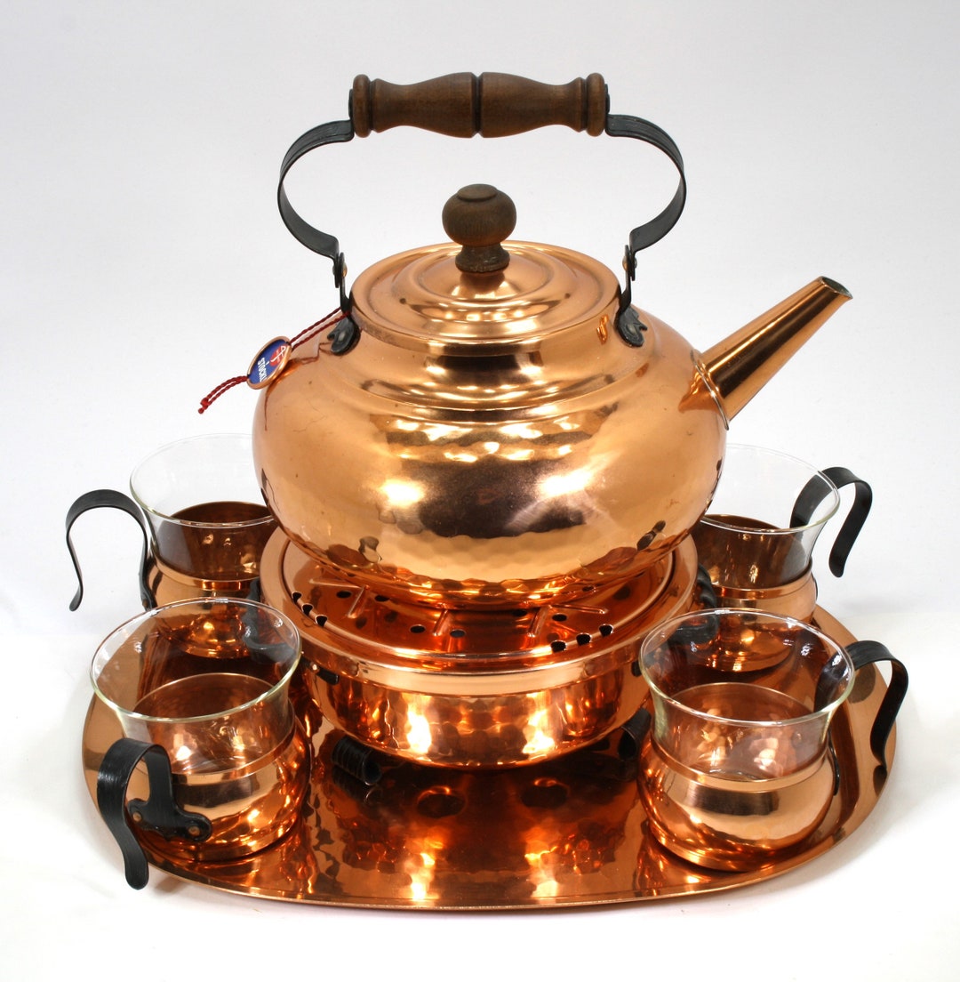 Copper Tea and Coffee Set/ Italian Copper Coffee and Tea Set/ Italian ...