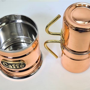 Coffee Maker / Copper Coffee Maker/ Moka in Copper 4 Cups With Copper ...