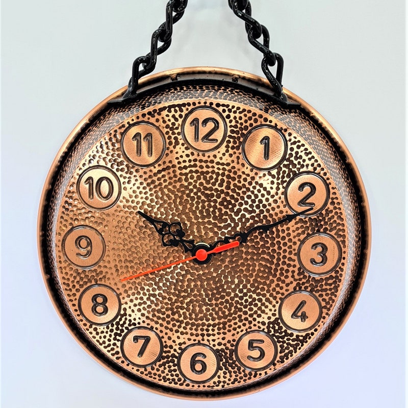 Copper Wall Clock - Etsy