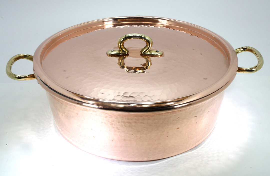 Shallow Saucepan/ Casserole/ Copper Pot 9.44 Inches 3.6 Liters - Etsy