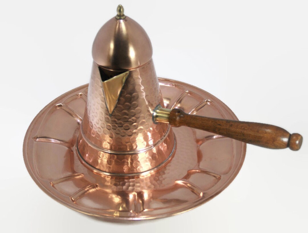 Coffee Pot / Copper Coffee Pot/ Copper Kettle With Wooden Handle and ...