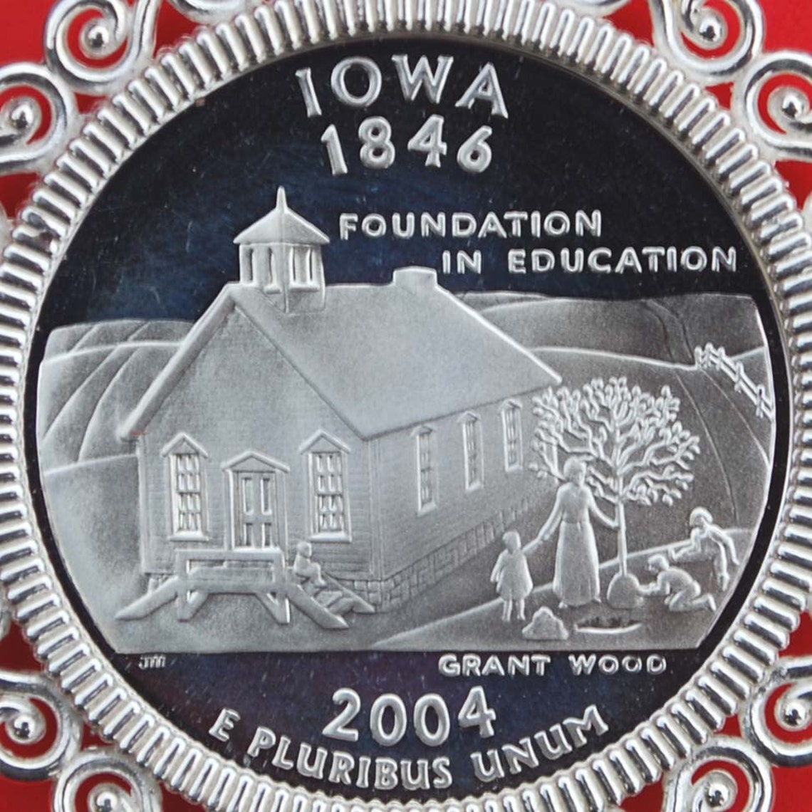US 2004 Iowa State Quarter 90% Silver Proof Coin Soild 925 | Etsy