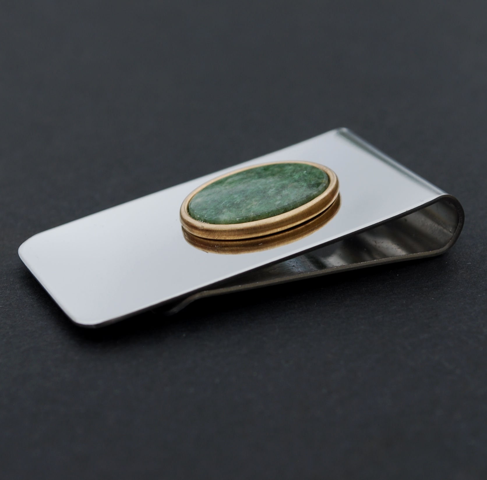 Gorgeous Wyoming Green Jade Cabochon Stainless Steel Money - Etsy