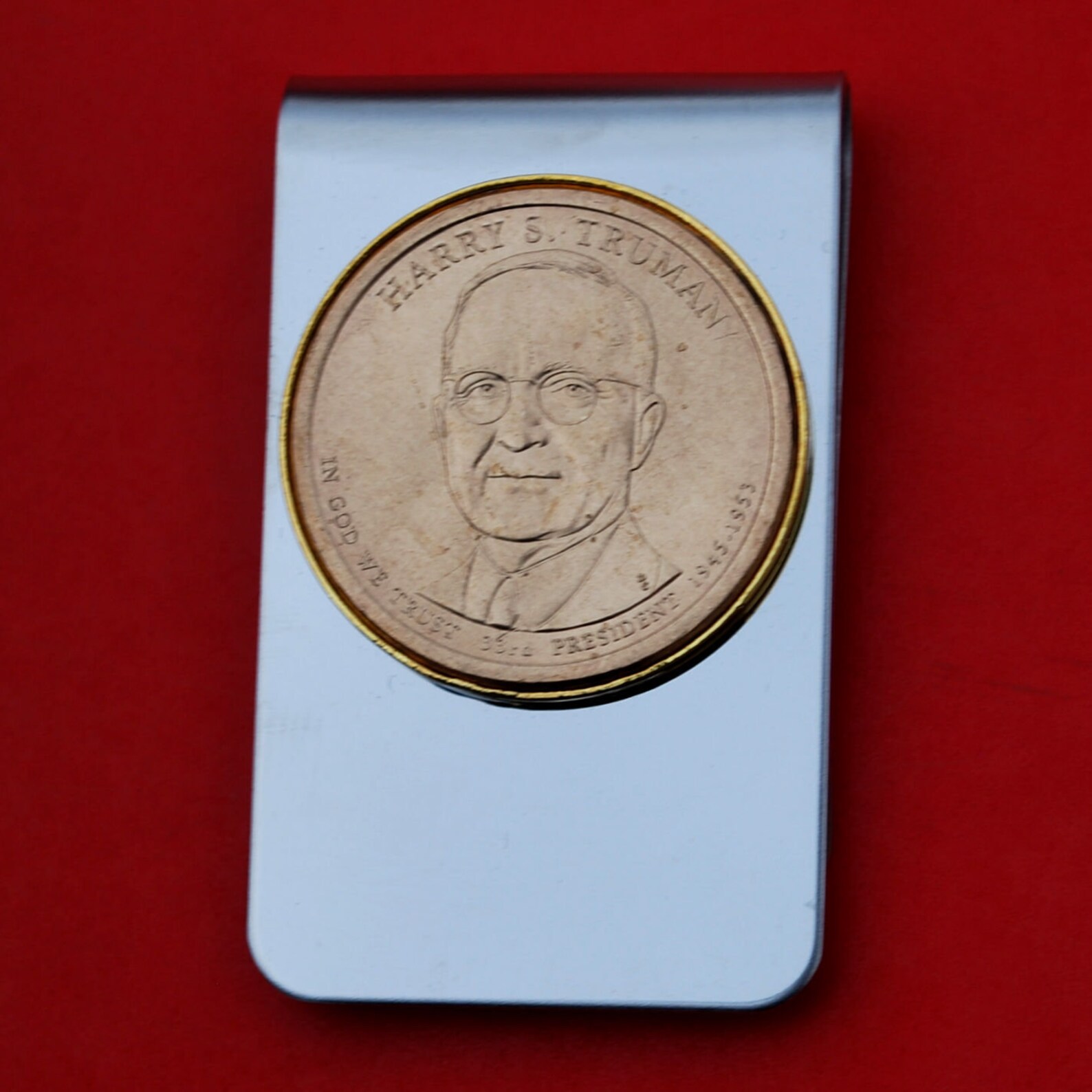 US 2015 Presidential Dollar BU Coin Stainless Steel Gold Silver Two ...