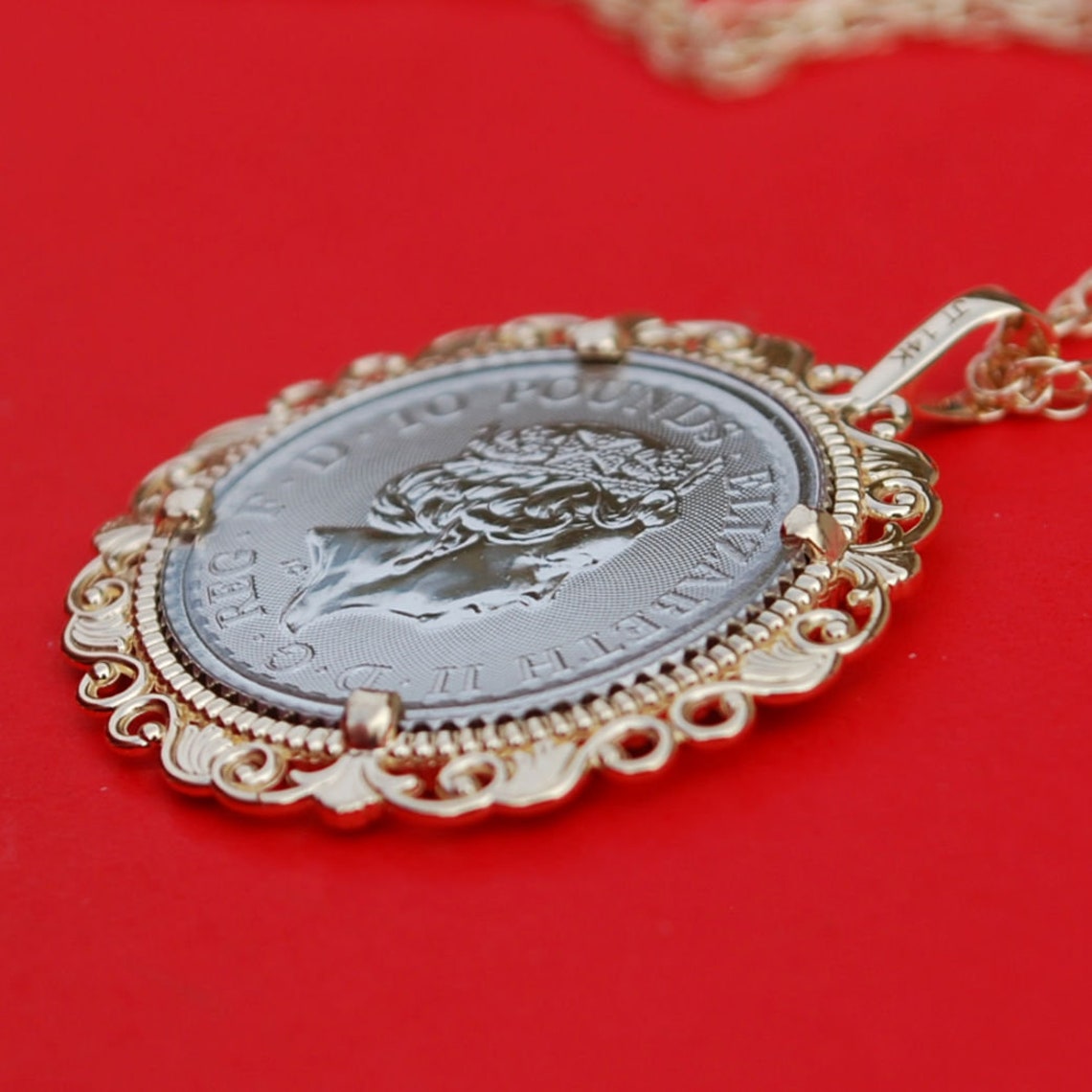 2018 Great Britain 1/10 Oz Platinum Britannia BU Unc Coin Necklace ...