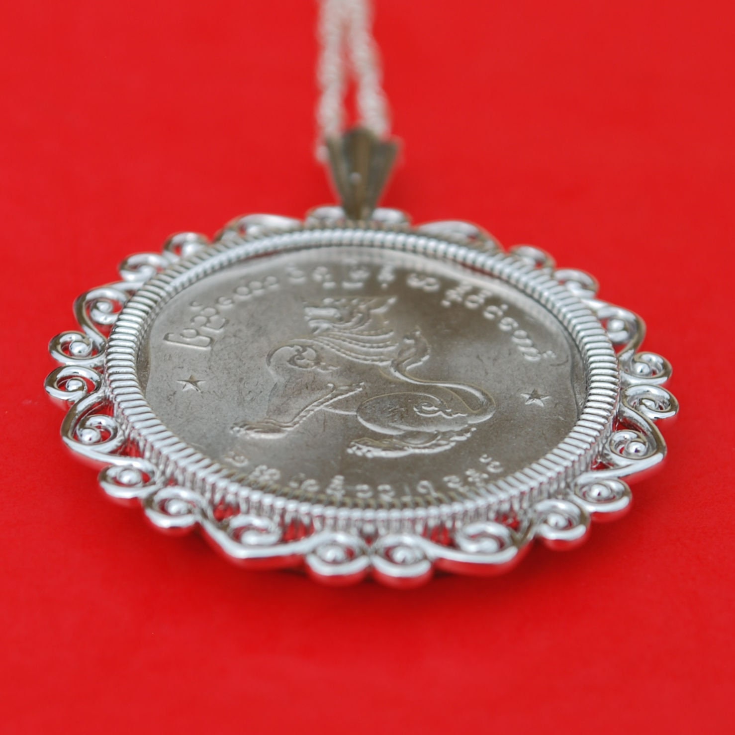 1965 Burma 25 Pyas BU Uncirculated Coin 925 Sterling Silver | Etsy