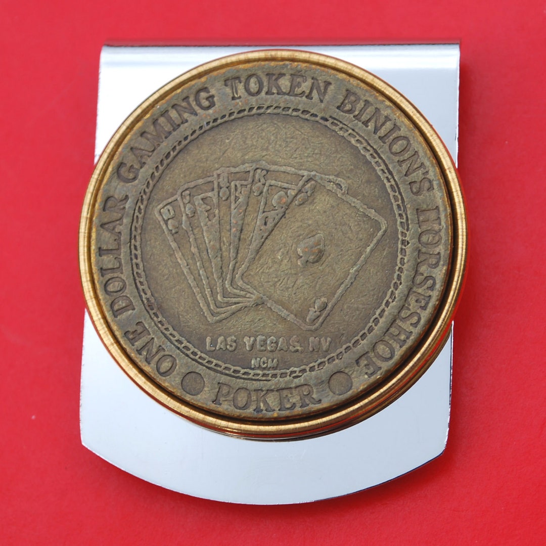 Vintage Binion’s Horseshoe Club Casino 1 Dollar Gaming Token Stainless ...