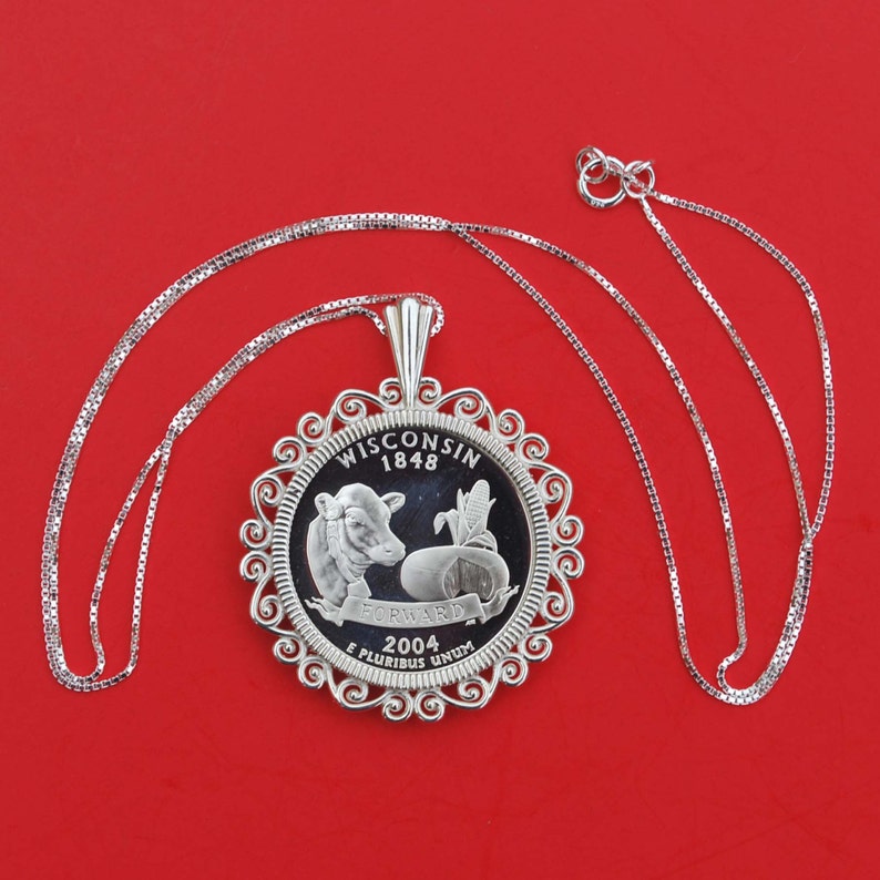 US 2004 Wisconsin State Quarter 90% Silver Proof Coin Soild | Etsy