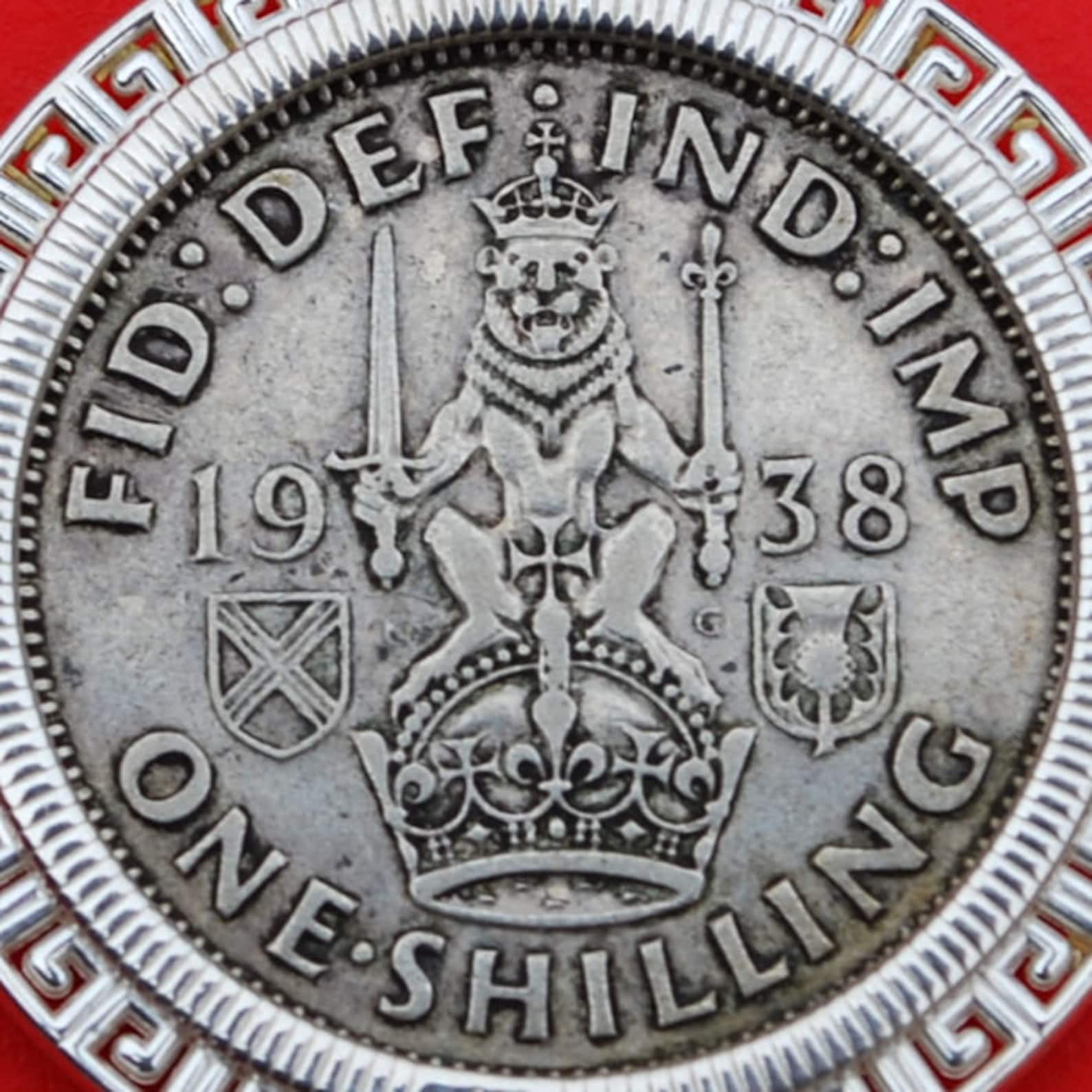 1938 Great Britain 1 Shilling Silver Coin Solid 925 Sterling - Etsy