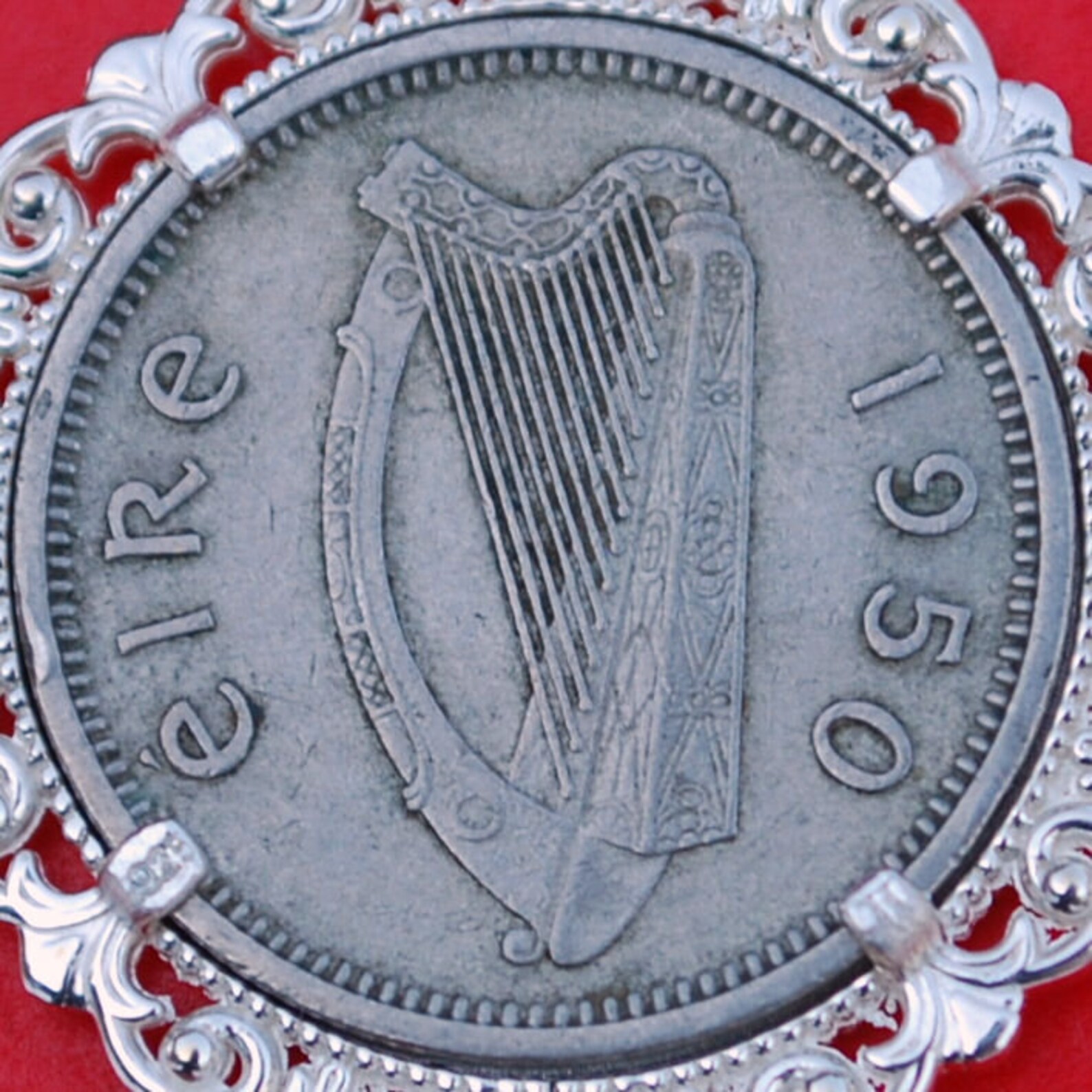 1928 ~ 1969 Irish Ireland 3 Pence Coin Solid 925 Sterling Silver ...
