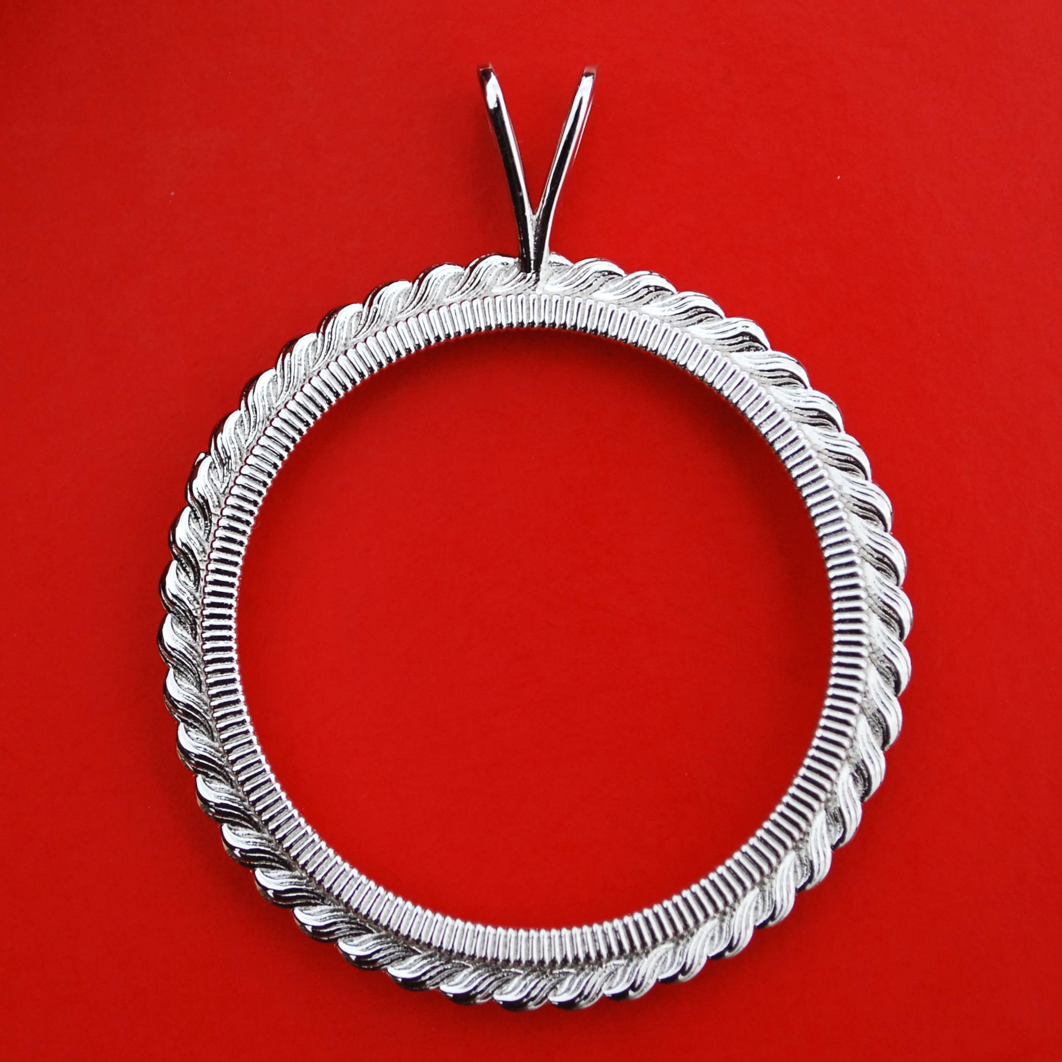 Solid 925 Sterling Silver Bezel Mount Frame Settings to Fit 39mm ~ 39 ...