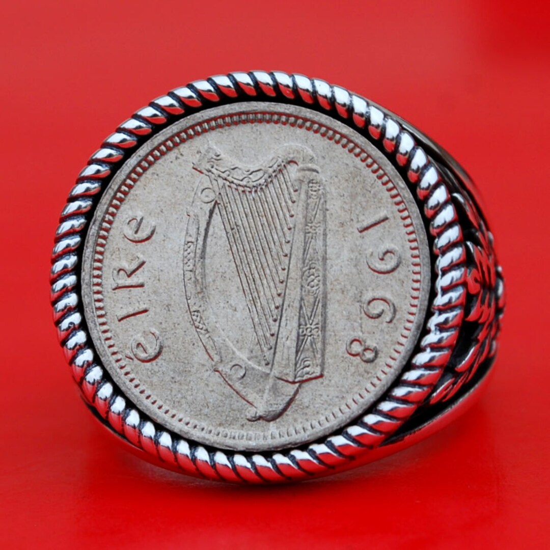 1968 Irish Ireland 3 Pence BU Uncirculated Coin 925 Sterling Silver ...