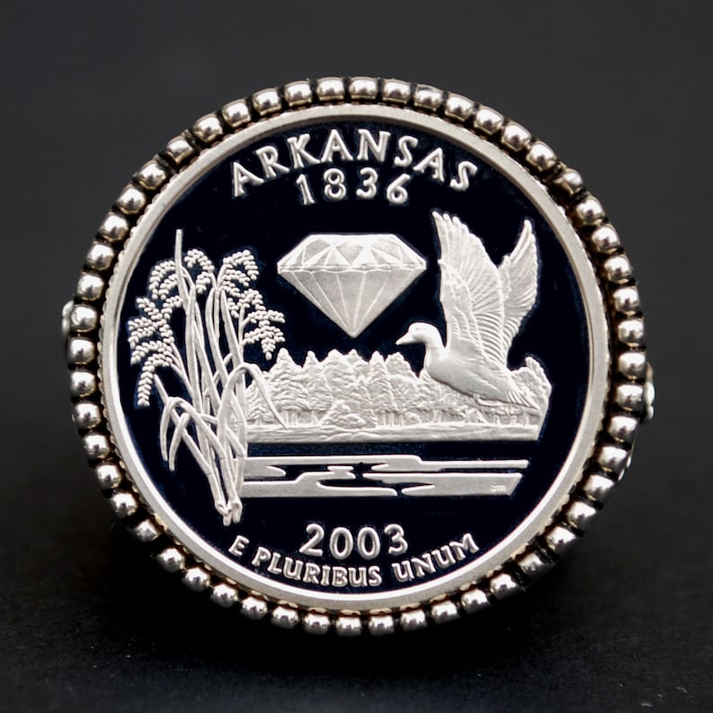 US 2003 Arkansas State Quarter 90% Silver BU Uncirculated Proof Coin ...