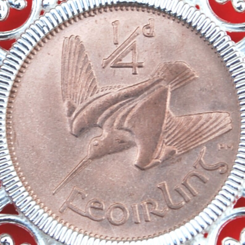 1959 Irish Ireland Farthing BU Uncirculated Coin Solid 925 Sterling ...