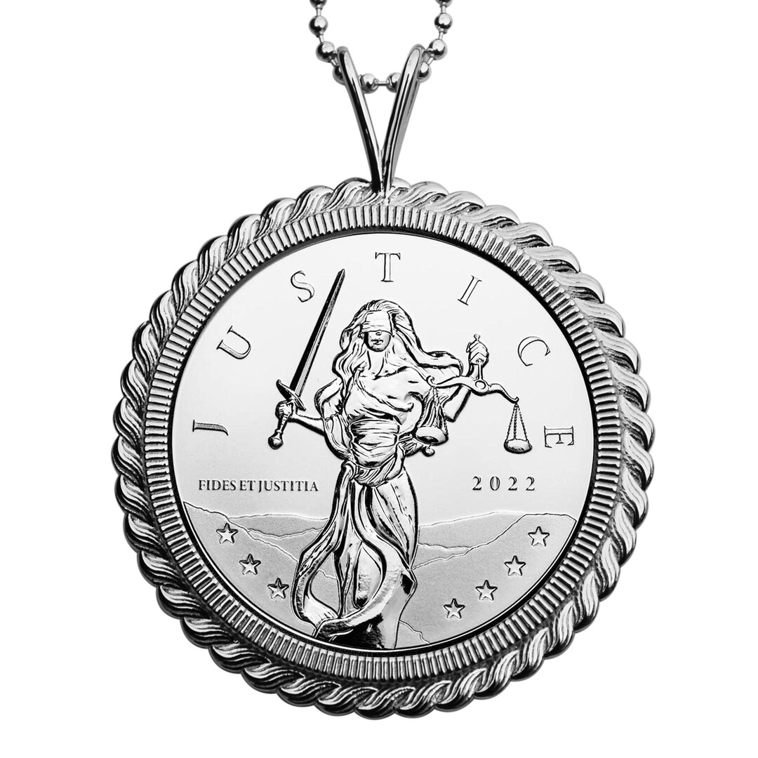 2022 Gibraltar 1 Oz Silver Lady Justice BU Uncirculated Coin Solid 925 ...