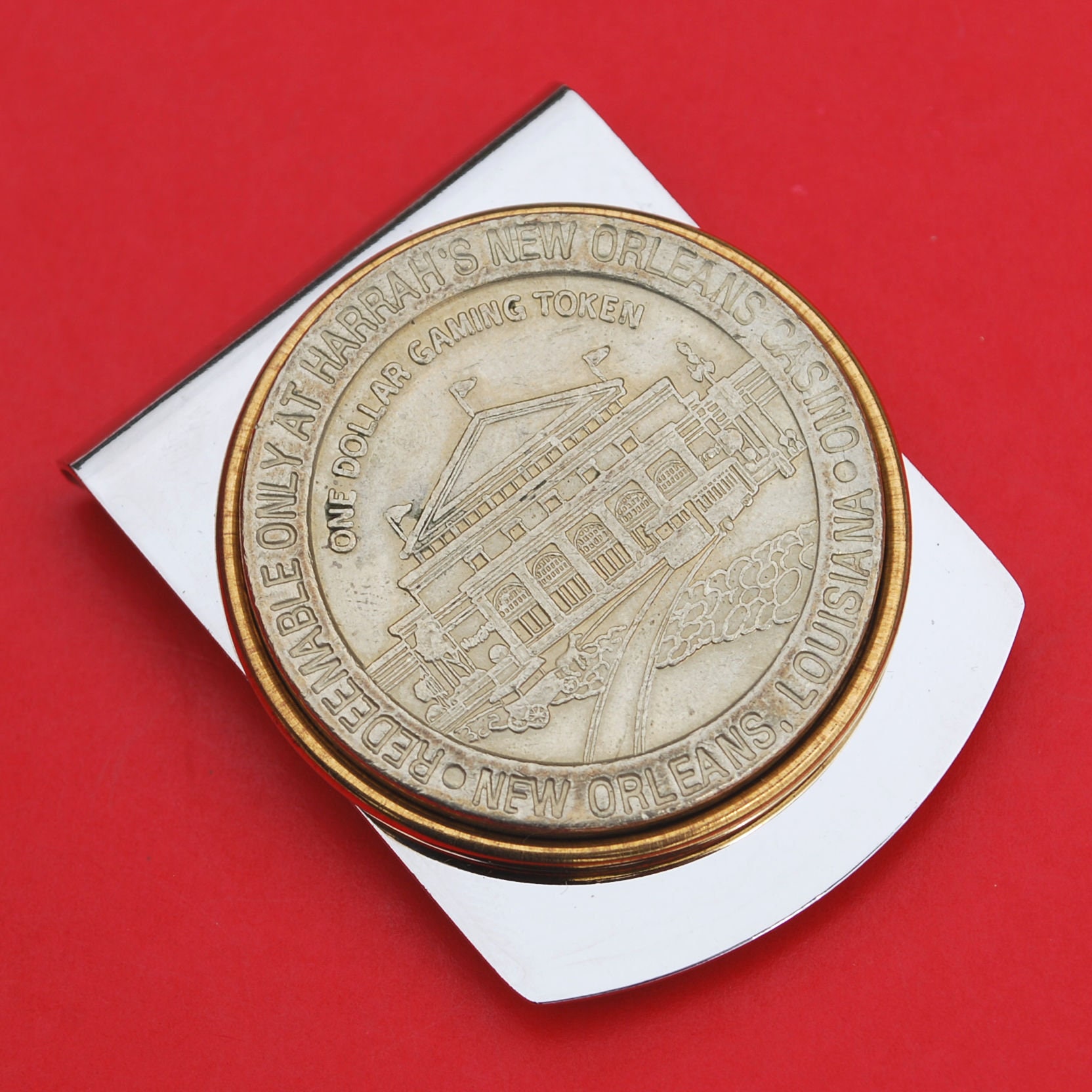 Vintage Harrah's Casino One Dollar Gaming Token Stainless | Etsy