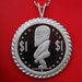 1975 Cook Islands 1 Dollar Gem Proof Coin 925 Sterling Silver Necklace ...