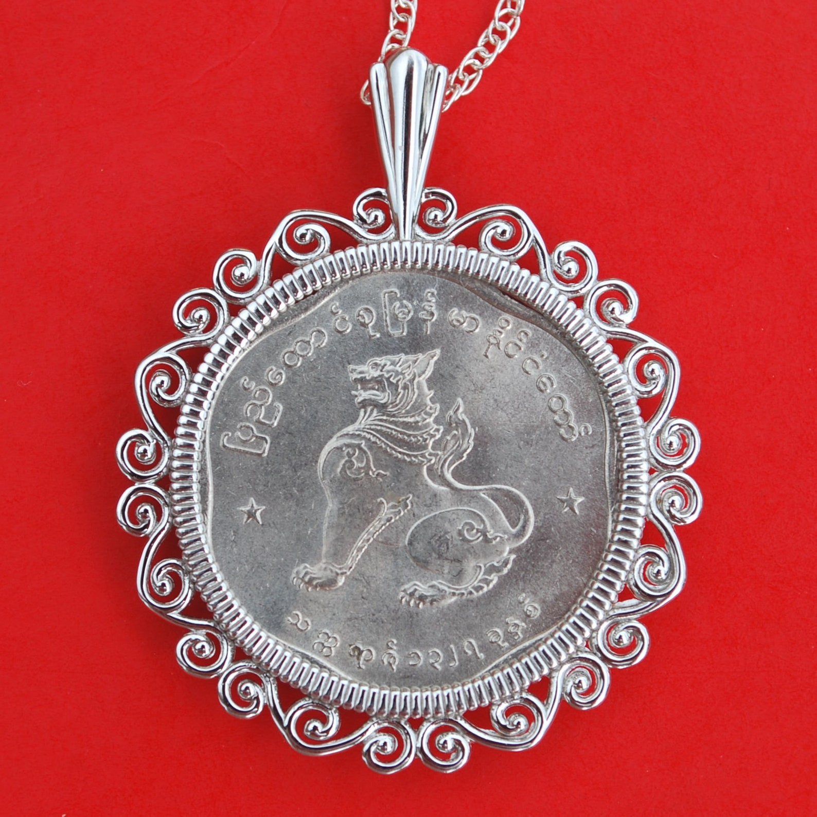 1965 Burma 25 Pyas BU Uncirculated Coin 925 Sterling Silver | Etsy