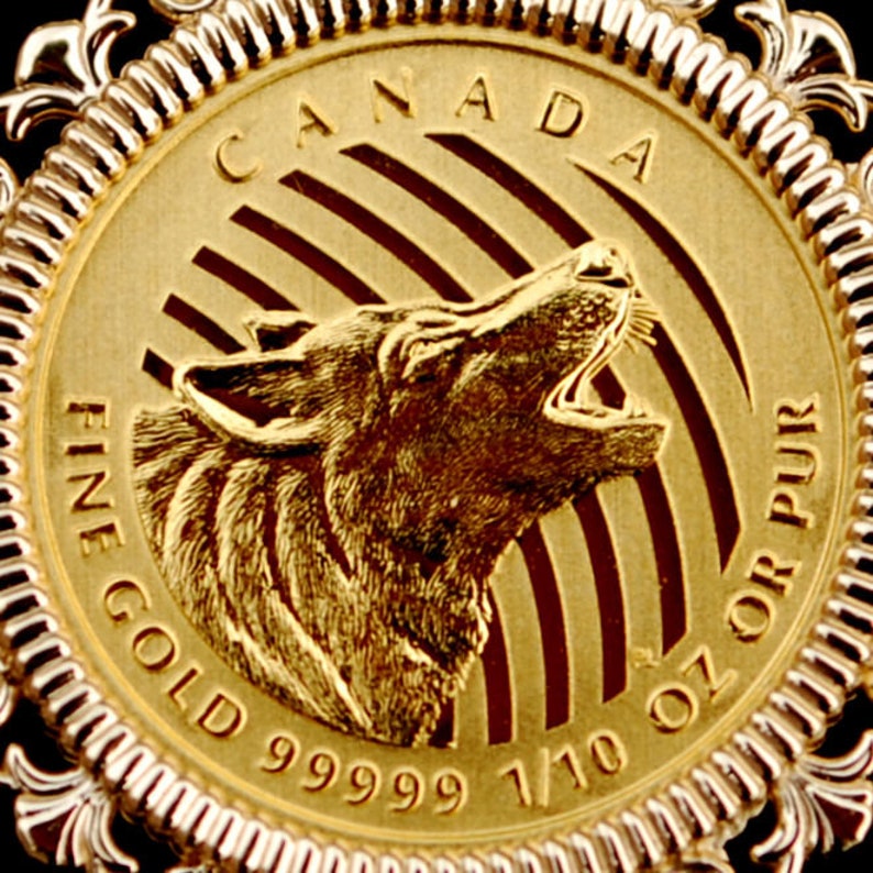 2015 Canada 1/10 Oz Gold Howling Wolf .99999 BU Unc Coin - Etsy