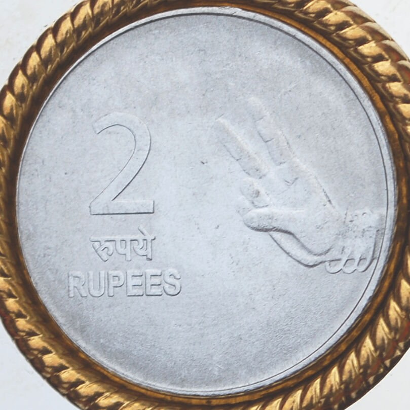 2008 India 2 Rupees Coin Stainless Steel Large Money Clip NEW | Etsy