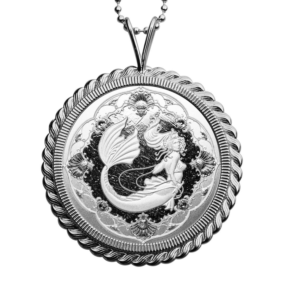 2022 Samoa 1 Oz Silver 2 Tala Mermaid Princess of the Seas BU ...