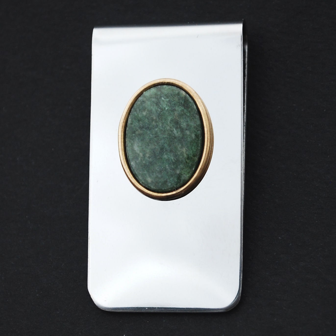 Gorgeous Wyoming Green Jade Cabochon Stainless Steel Money - Etsy