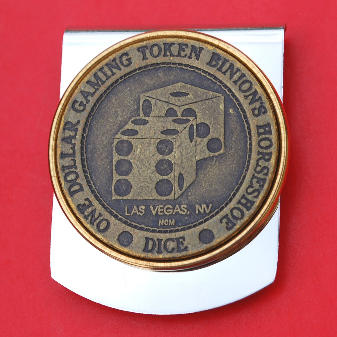 Vintage Binion’s Horseshoe Club Casino 1 Dollar Gaming Token Stainless ...