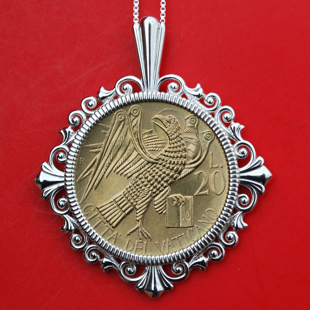 1985 Vatican John Paul II 20 Lire BU Unc Coin Solid 925 Sterling Silver ...