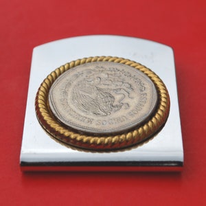 1980 ~ 1985 Mexico 5 Pesos Coin Stainless Steel Large Money Clip NEW ...