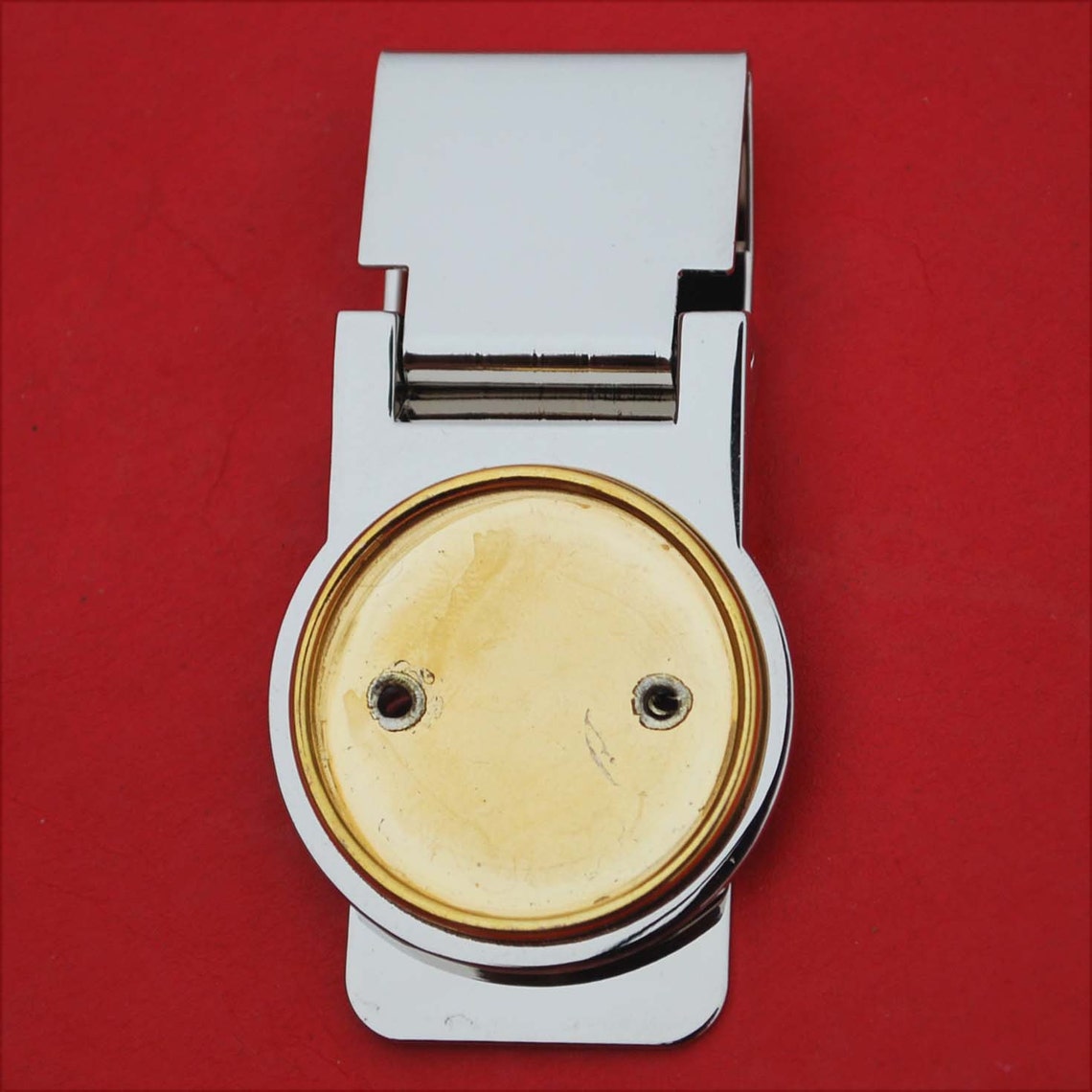 BLANK Hinged Money Clip Findings W. Coin Bezel to Fit US Quarters ...