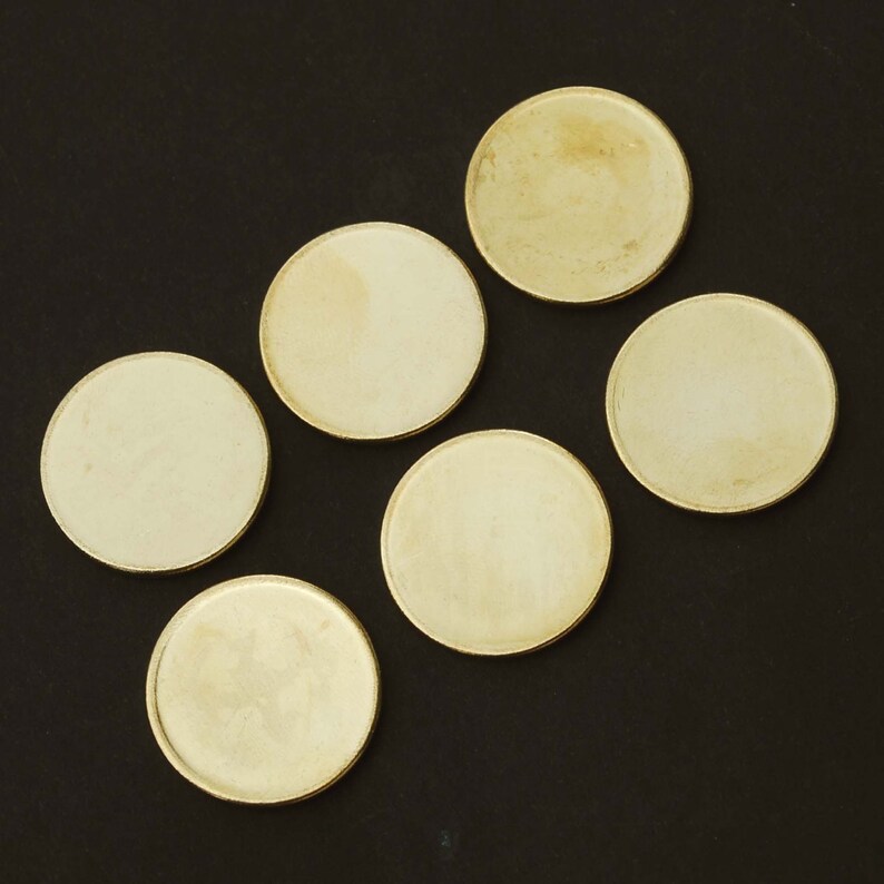 Lot of Six 21mm Solid Brass Coin Bezels to Fit US Nickels or Similar ...