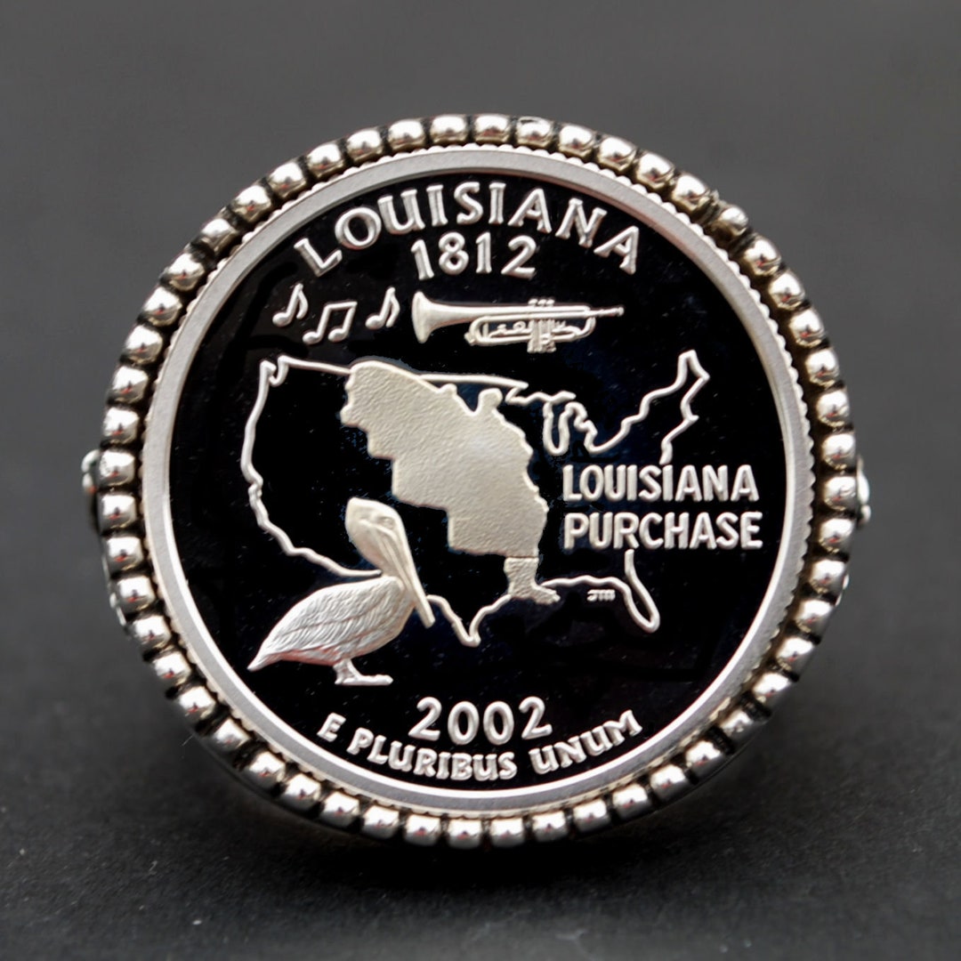 US 2002 Louisiana State Quarter 90% Silver BU Uncirculated Proof Coin ...