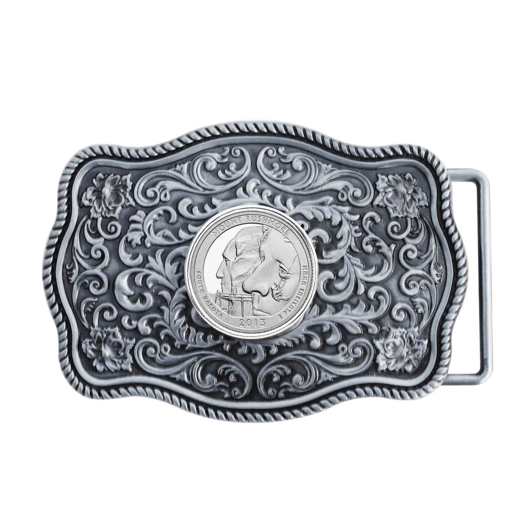2013 America the Beautiful Parks Quarter Western Scroll Belt Buckle ...
