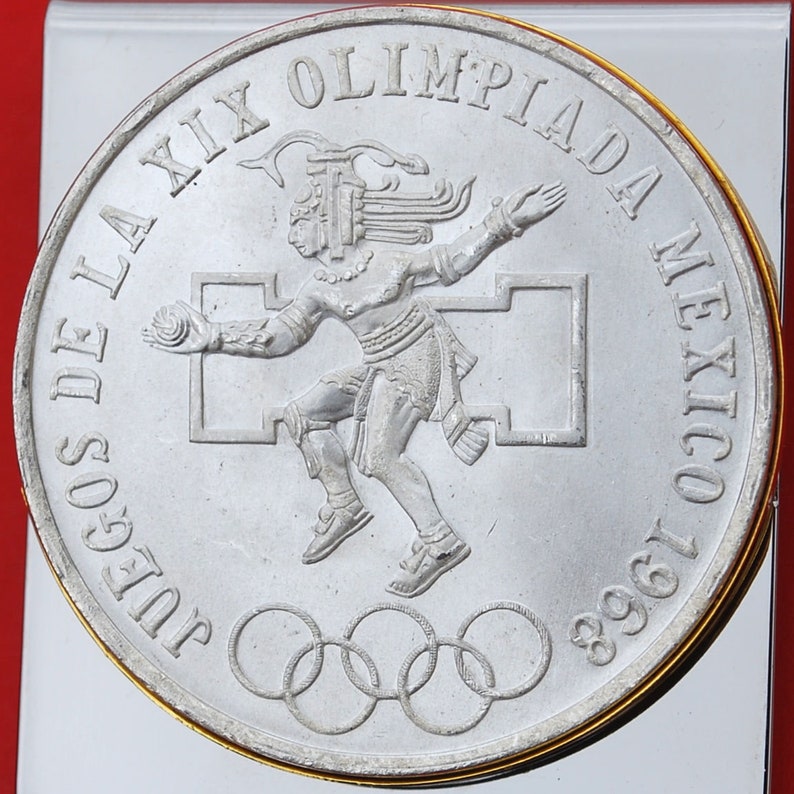 1968 Mexico Olympic 25 Pesos Silver Coin Ley .720 Silver Coin - Etsy