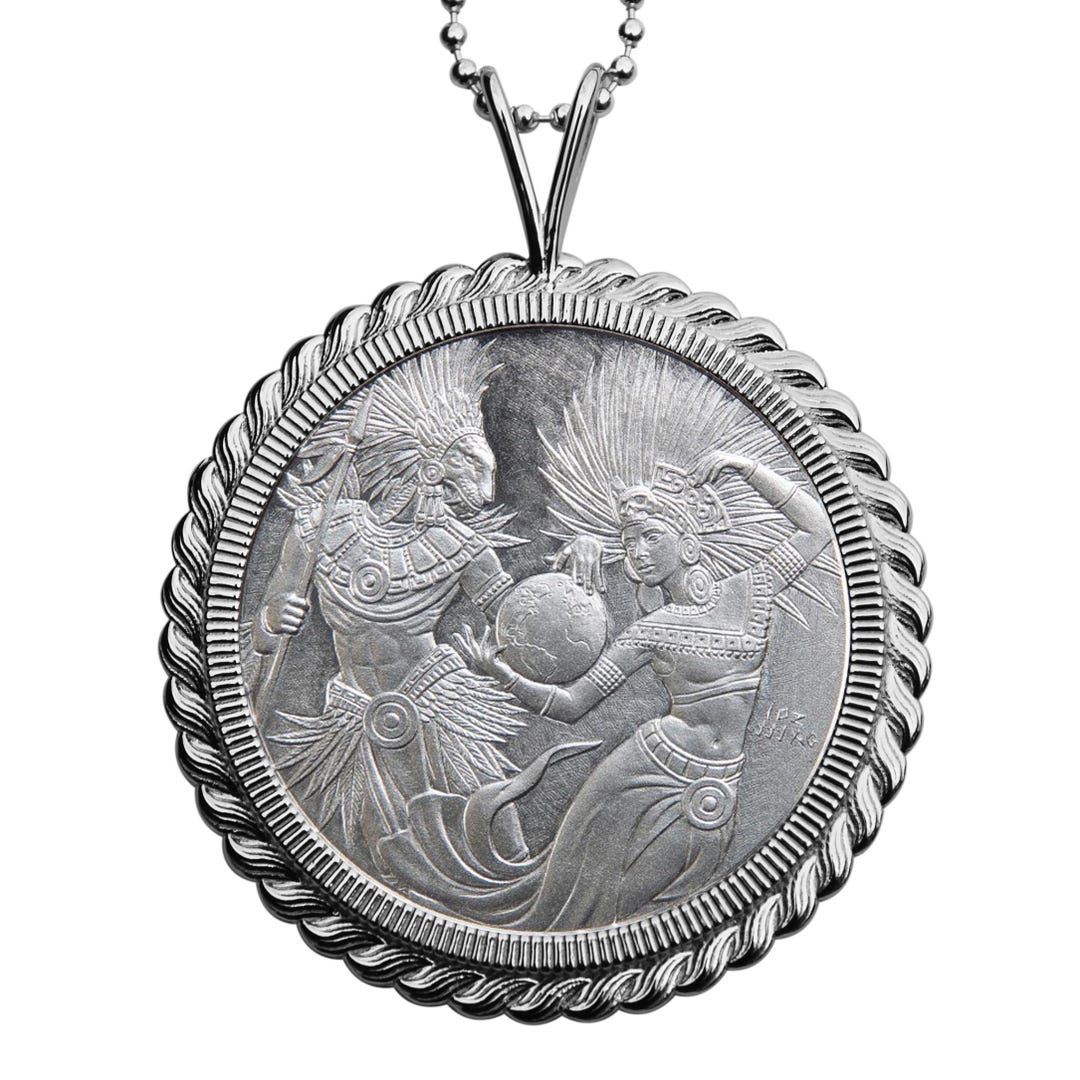 Aztec God of Duality | Ometeotl 1 Oz Silver Round BU Uncirculated Coin ...