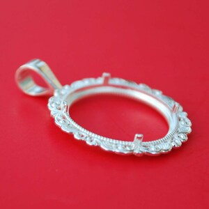 Solid 925 Sterling Silver Coin Bezel Mount Frame Settings Fit 17mm ...