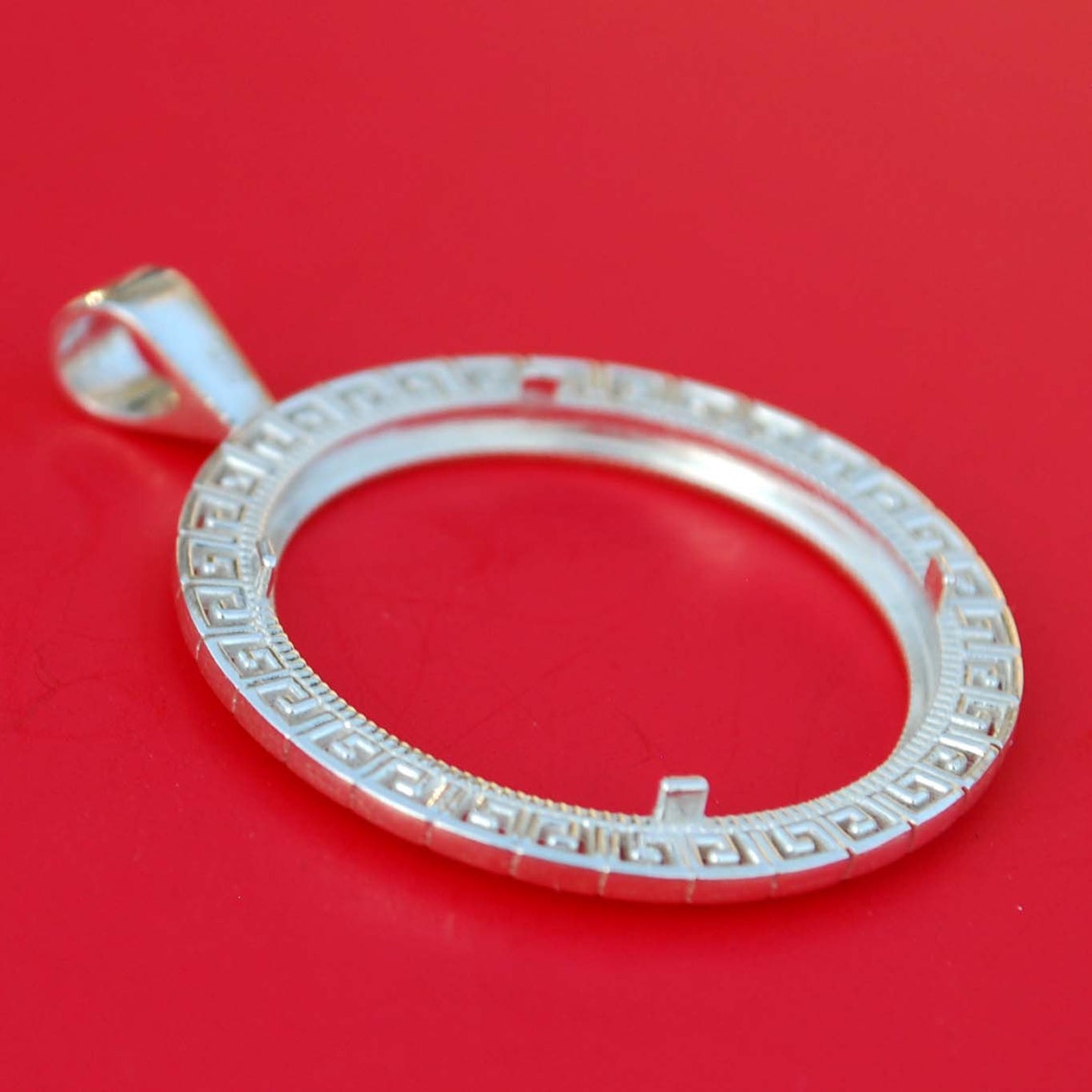 Solid 925 Sterling Silver Coin Bezel Mount Frame Settings to | Etsy